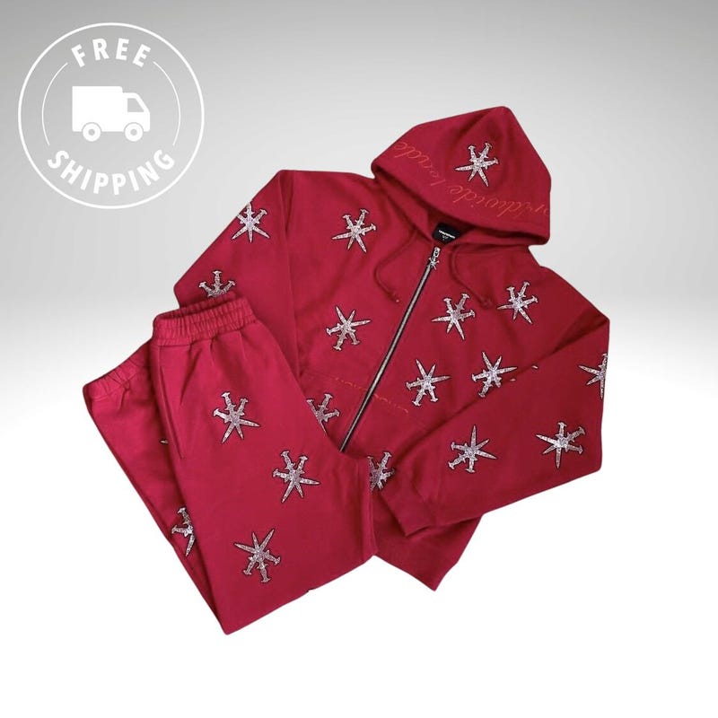 Rhinestone Tracksuit - Etsy