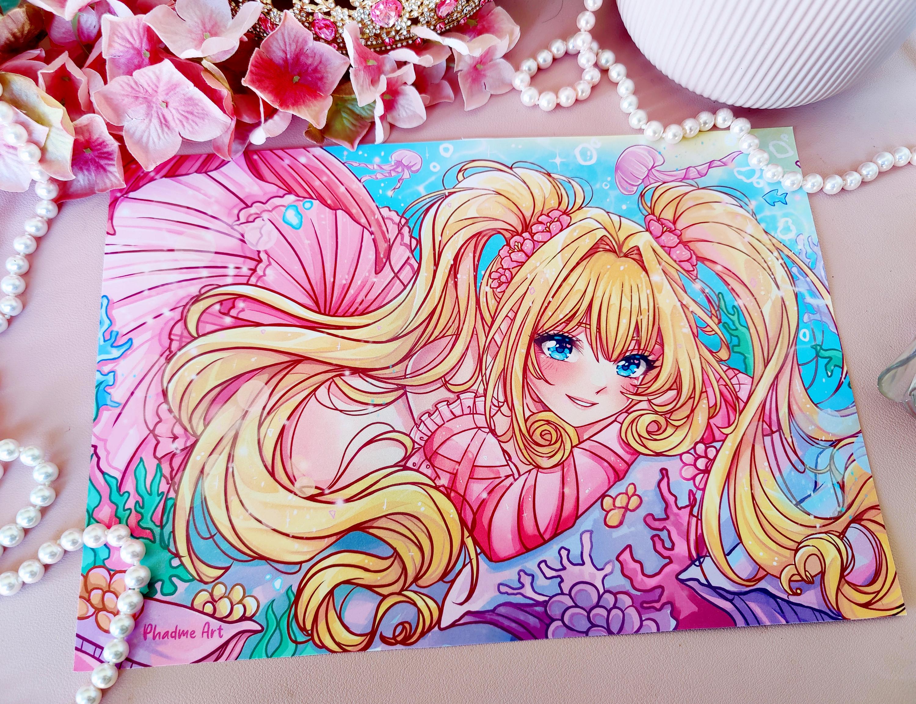 Print "the Mermaid" / Luchia / Anime De Sirenas / Fanart / Anime ...