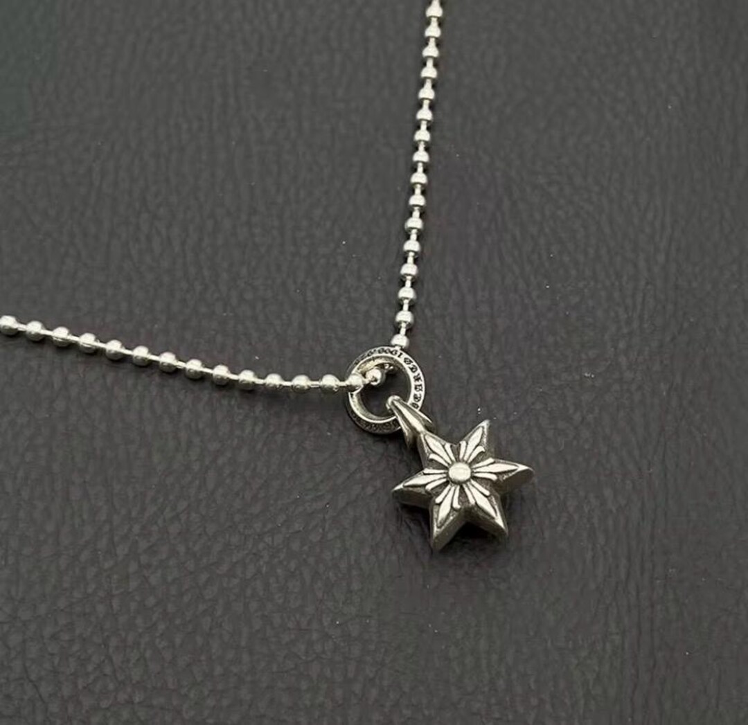 Mens Silver Star Chain - Etsy