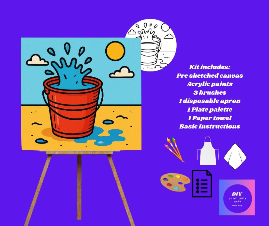 Splash Bucket DIY Paint Kit | Summer Activity - Etsy