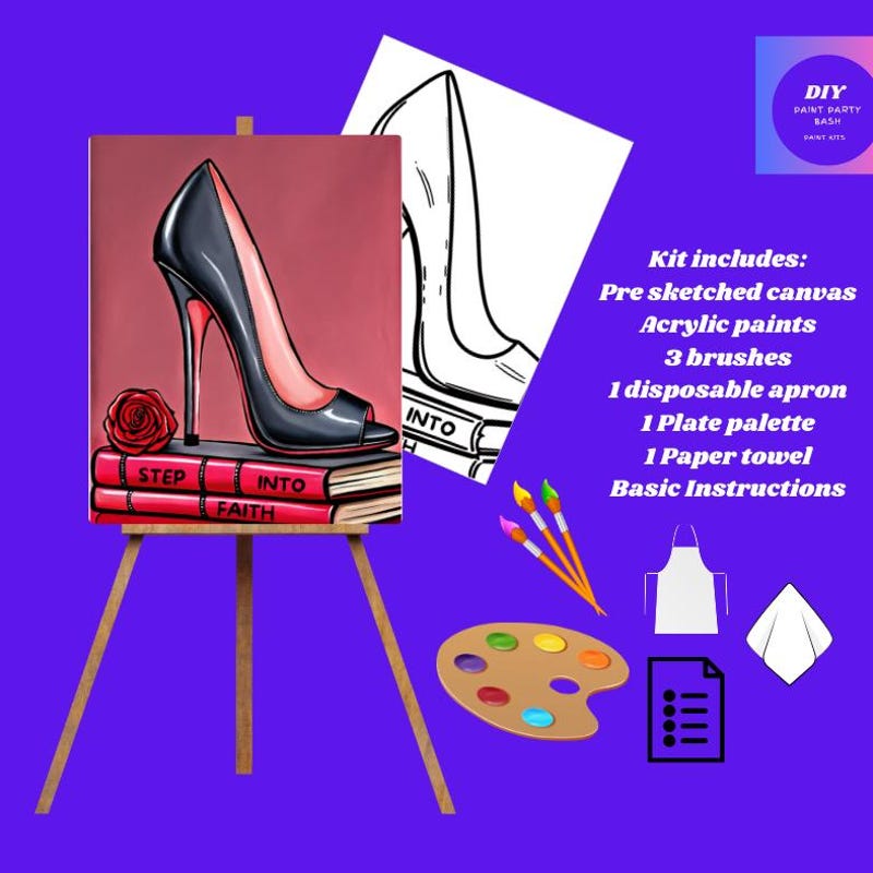 Painted High Heels - Etsy