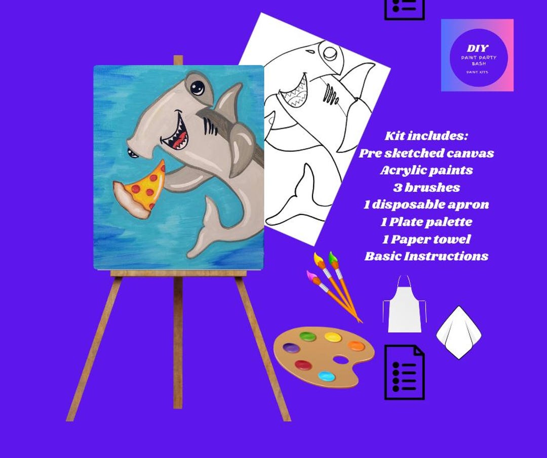 Hammerhead Shark DIY Paint Kit: Kids Party Activity - Etsy