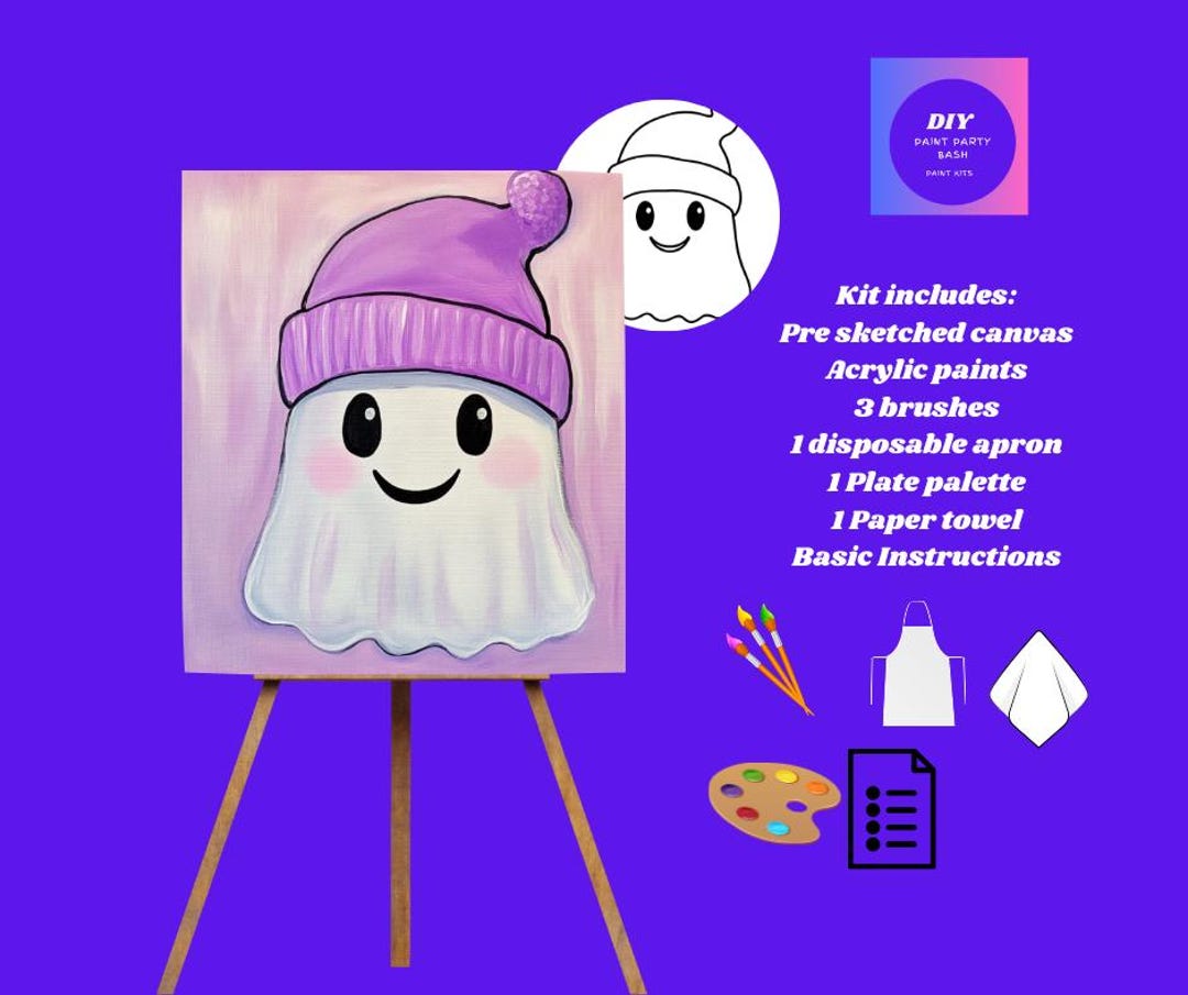 Cute Ghost DIY Paint Kit| Cute Halloween Craft for Kids & Adults - Etsy