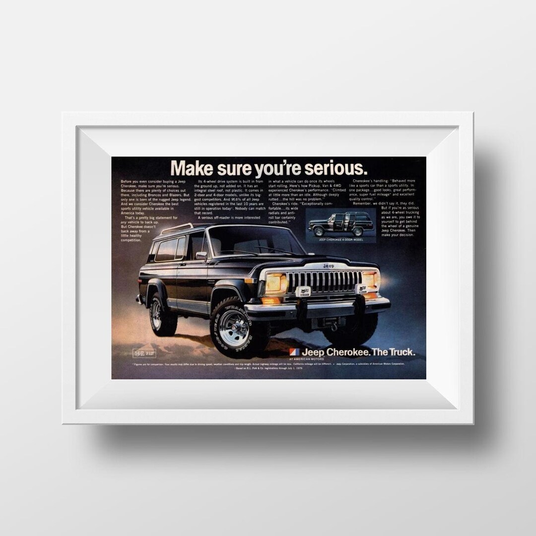 Vintage Jeep Cherokee 4x4 Ad | 1979 SUV Collectible Poster - Etsy