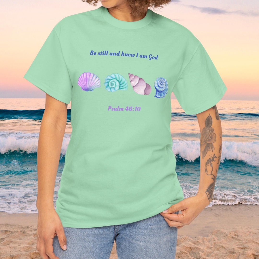 Seashell T-shirt Bible Verse Tshirt, Inspirational Tee, Faith-based ...