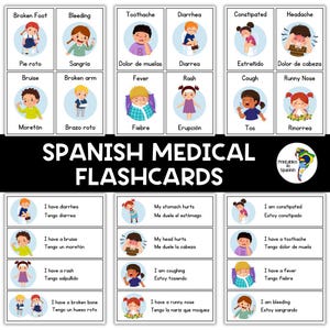 Spanish Health Medical Posters | English Spanish Printable | Flashcards ...