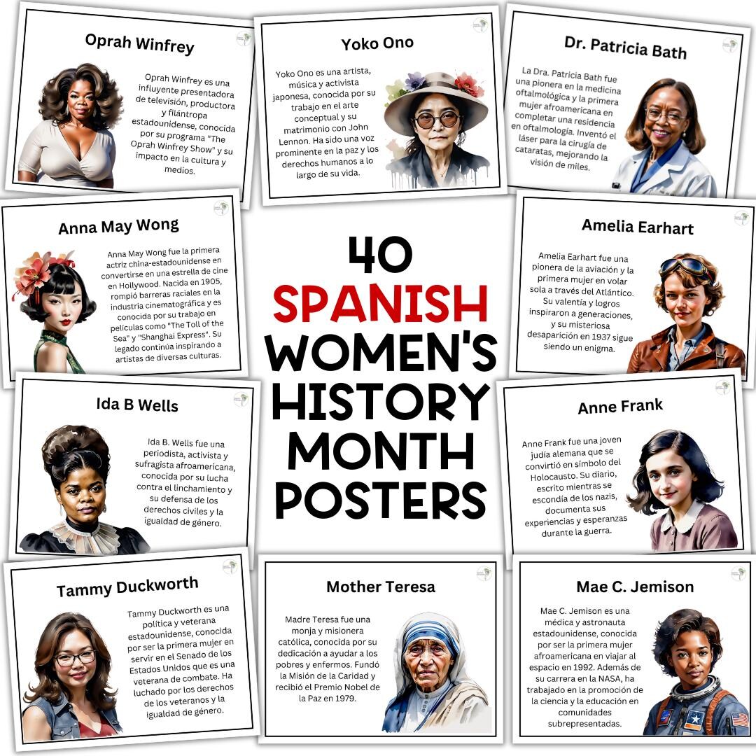 40 Spanish Women's History Month Posters | En Español | International ...