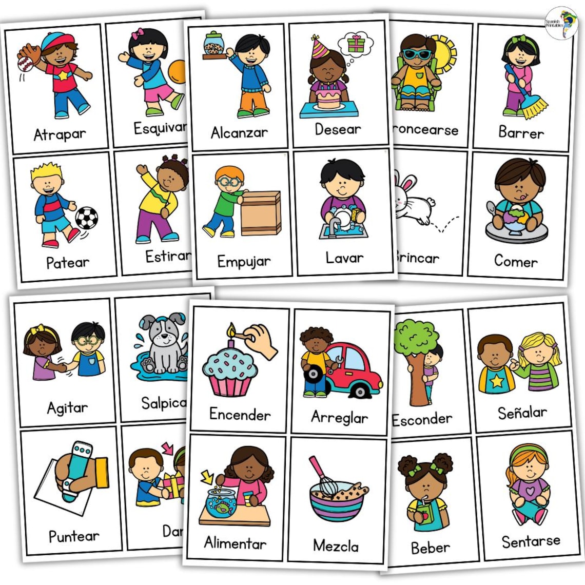 60 Spanish Verbs Flashcards | En Espanol | Language Flashcards ...