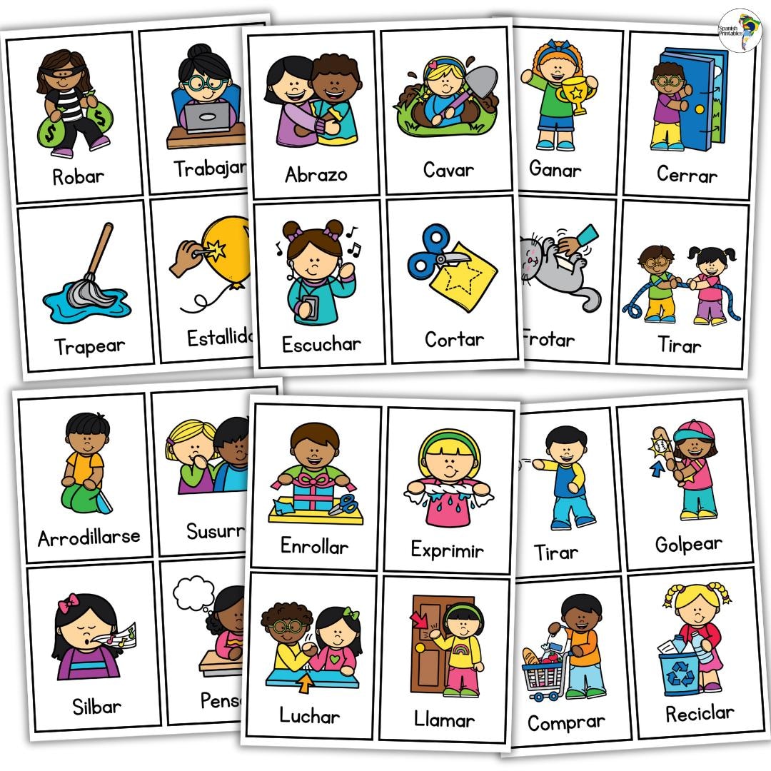 60 Spanish Verbs Flashcards | En Espanol | Language Flashcards ...