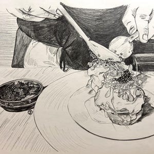 Custom Food Art Illustration - Hand-drawn Artwork for Personalized ...