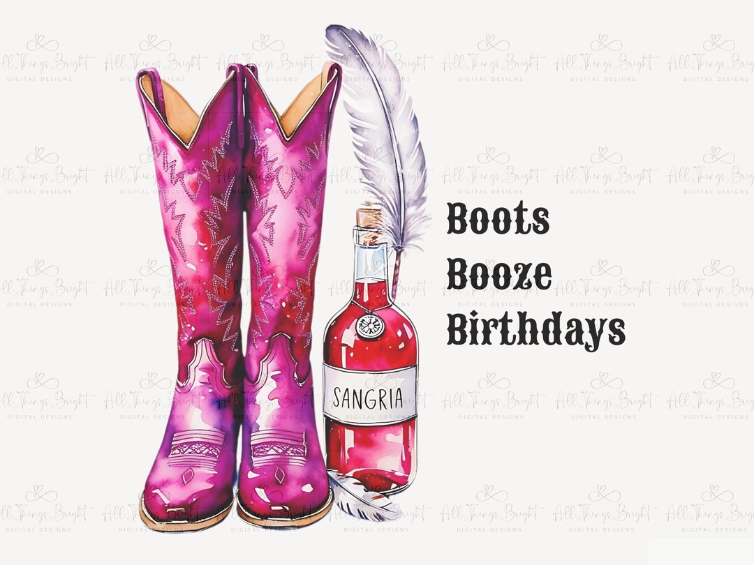 Nashville Birthday PNG, Cowgirl Nash Bash Party, Boots Booze Birthday ...