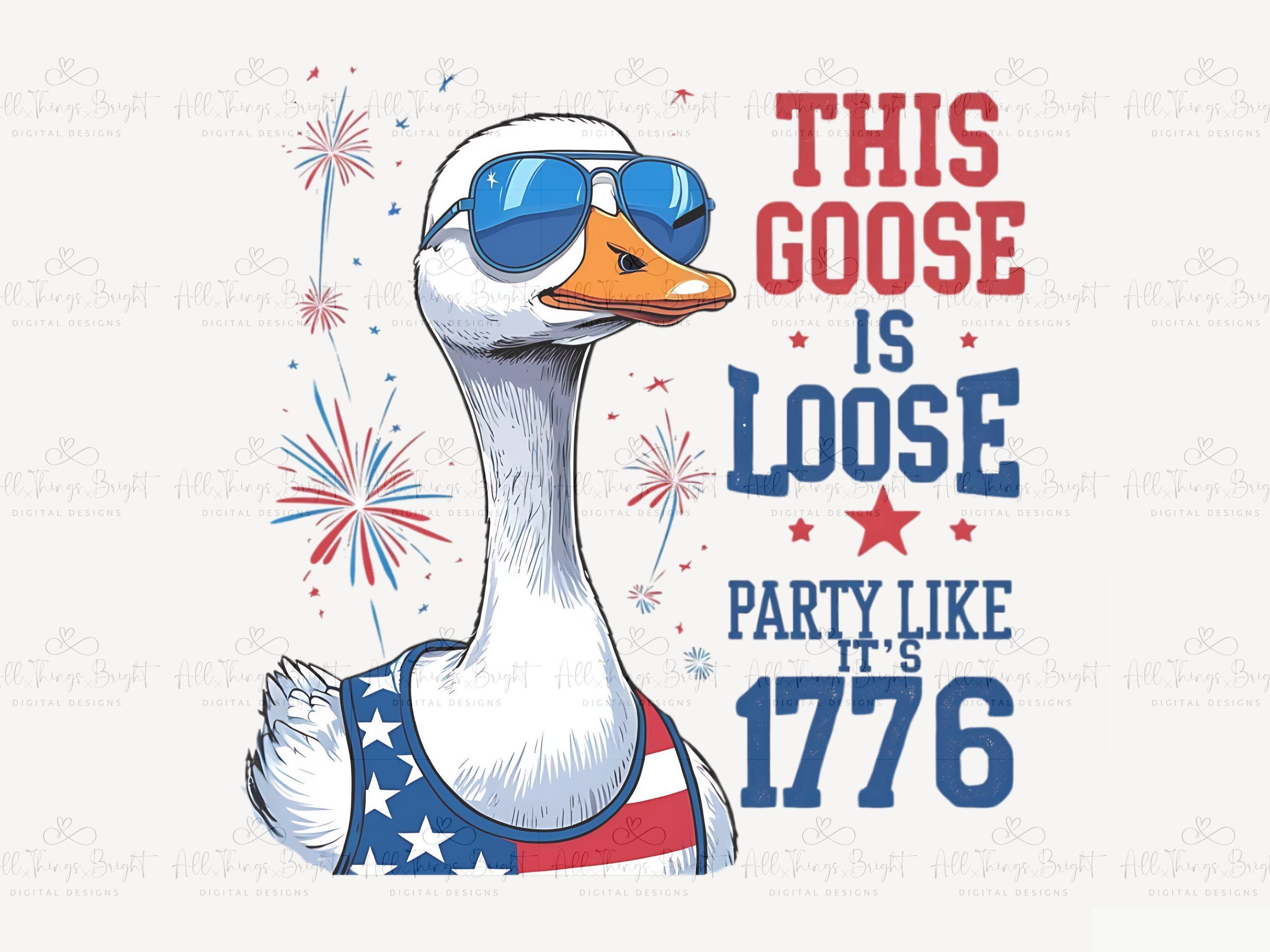 Funny Goose PNG Fourth of July Sublimation Patriotic Shirt Design Cute ...