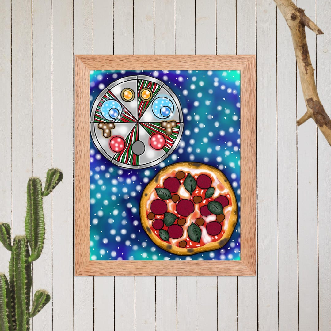 Cyborg Pizza Digital Download 8X10 Funny Robot Pizza Art Print ...