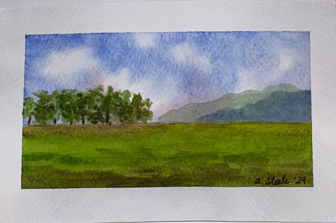 4x6 Watercolor Landscape Painting - Etsy