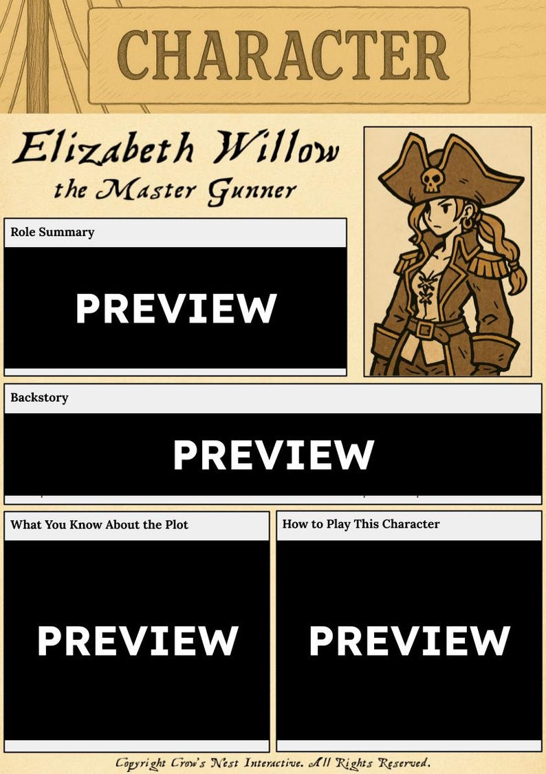 Pirate Murder Mystery Game – Blood in the Bilge, 6-25 Player (digital ...