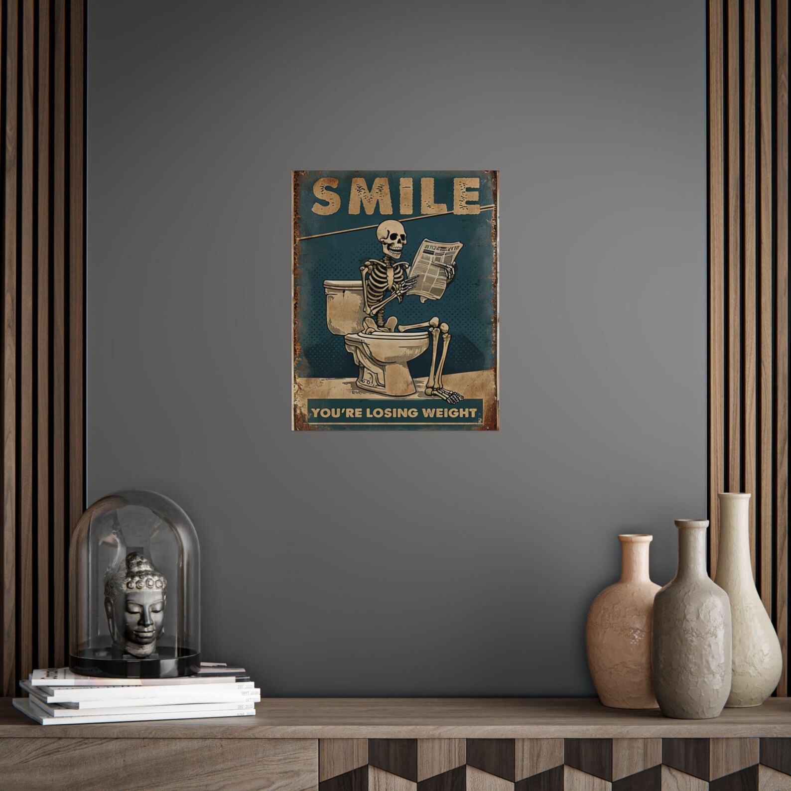 Vintage Bathroom Signs, Unframed Posters for Home Decor, Funny Metal ...