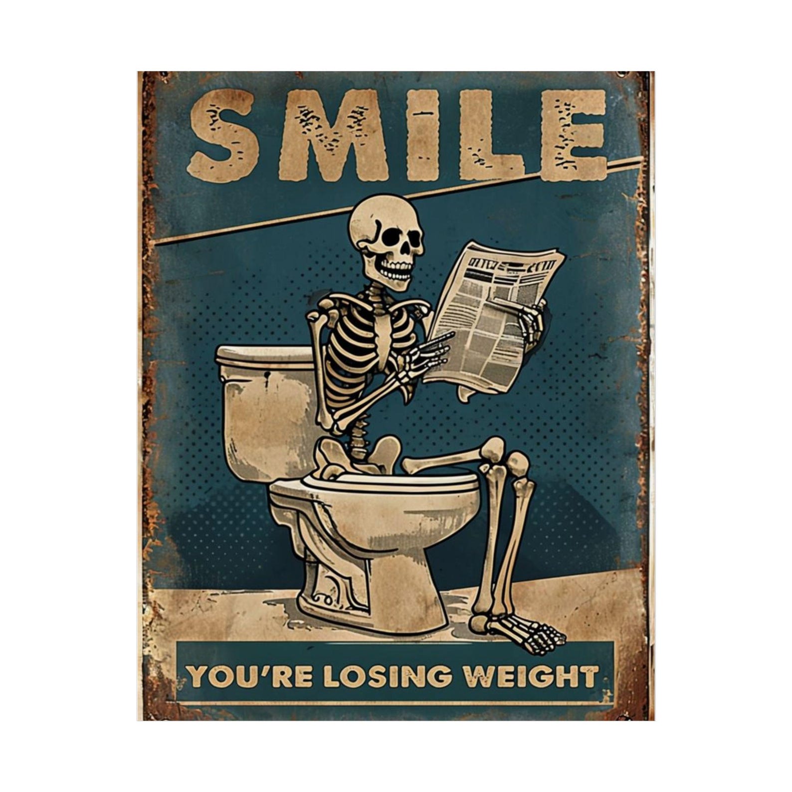 Vintage Bathroom Signs, Unframed Posters for Home Decor, Funny Metal ...