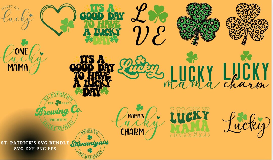 St. Patrick's Day Svg Bundle, Happy Go Lucky Svg, St Patricks Day Svg ...