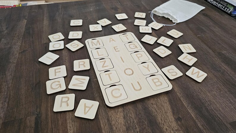 CVC Word-building Board | Wooden Montessori Educational Spelling ...
