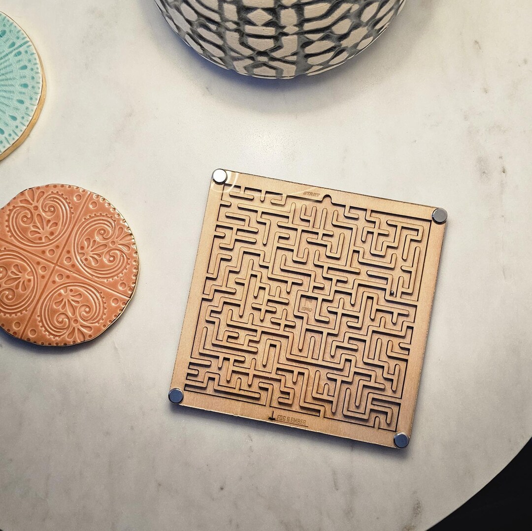 Wooden Ball Bearing Maze | Single & Double Layer | Coffee Table Puzzle ...