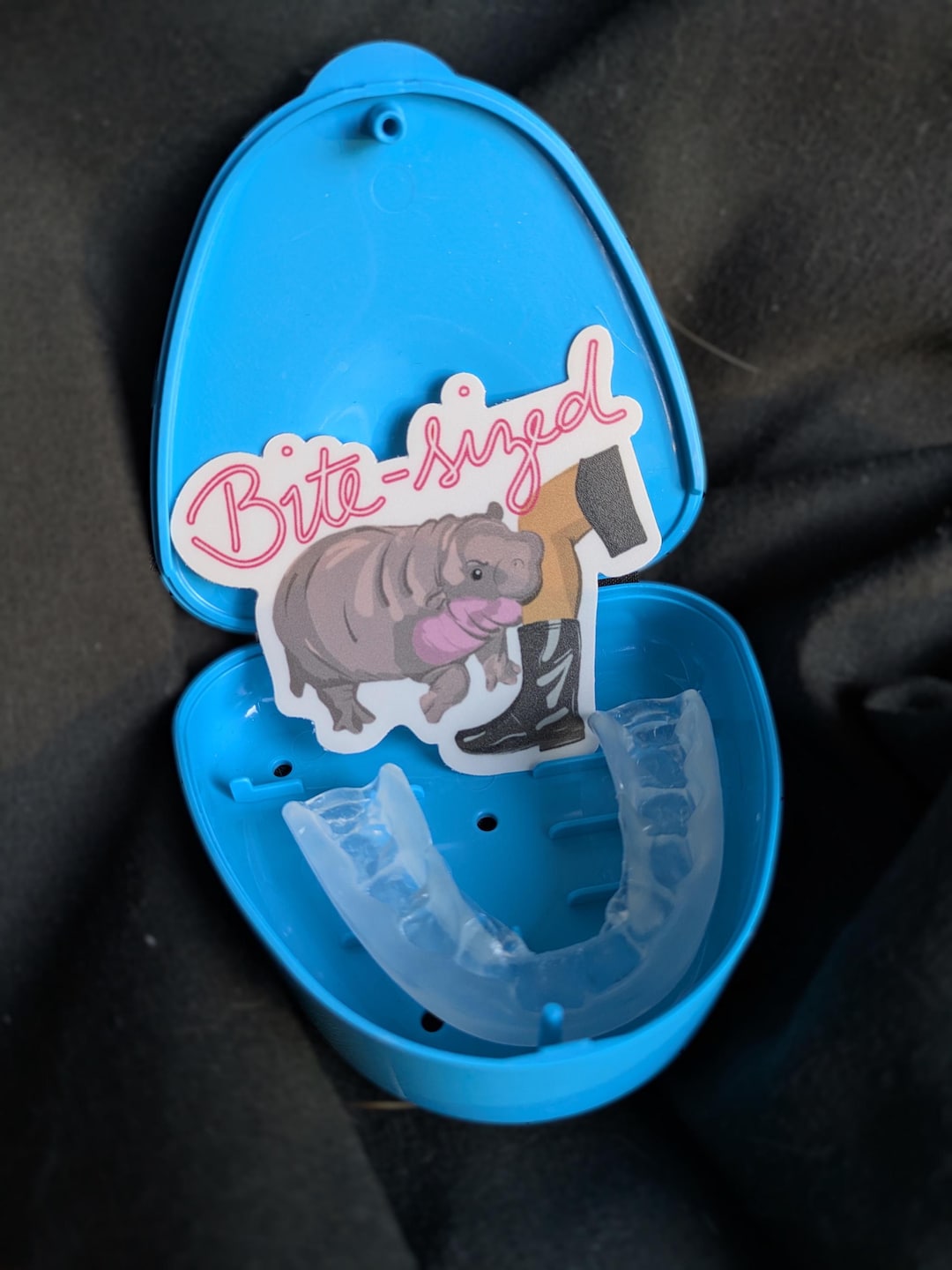 Bite-sized - Moo Deng Matte Vinyl Sticker - Etsy