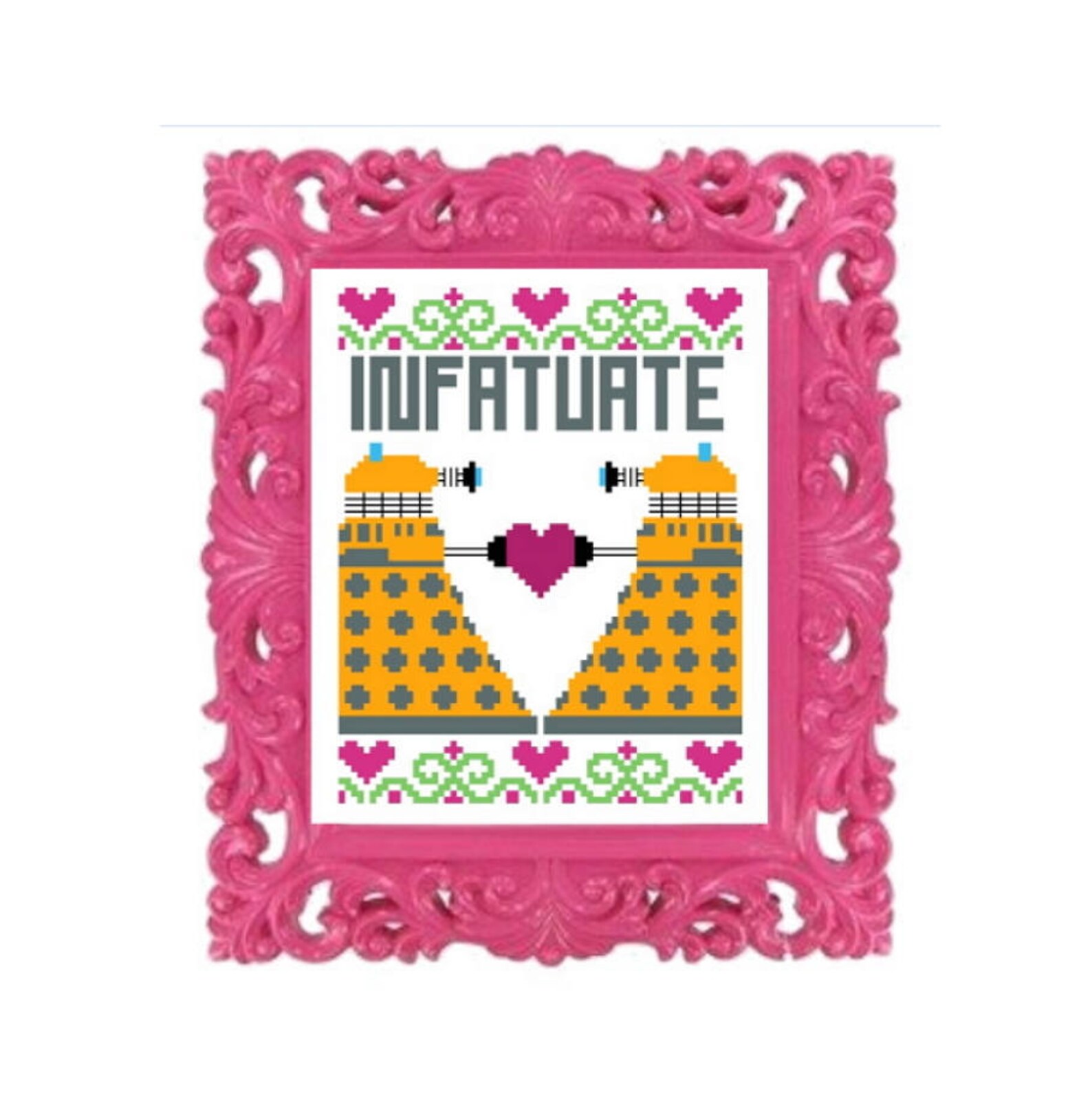 Doctor Who Dalek Infatuate Cross Stitch Pattern | Etsy