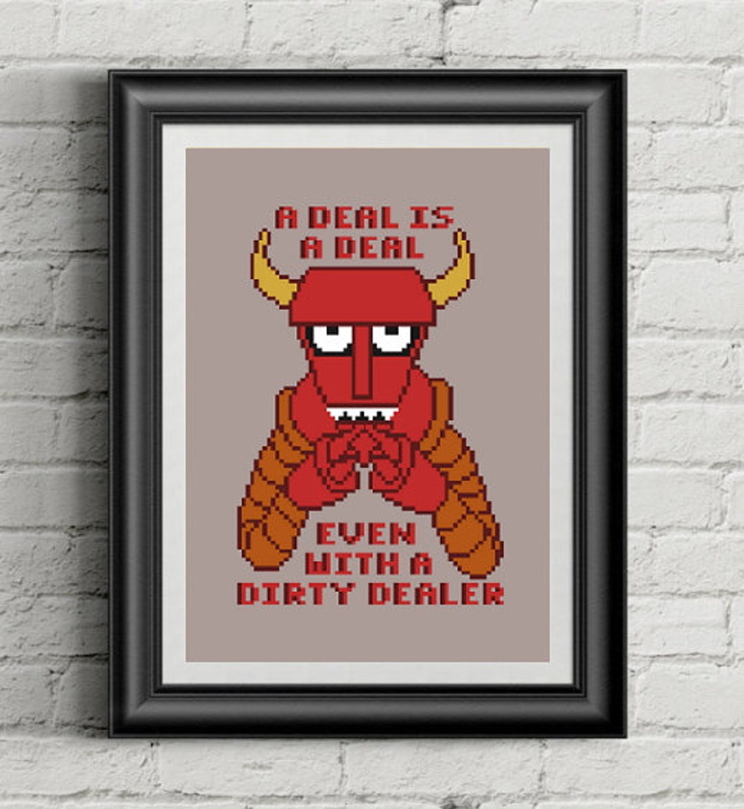 Futurama Robot Devil Cross Stitch Pattern - Etsy