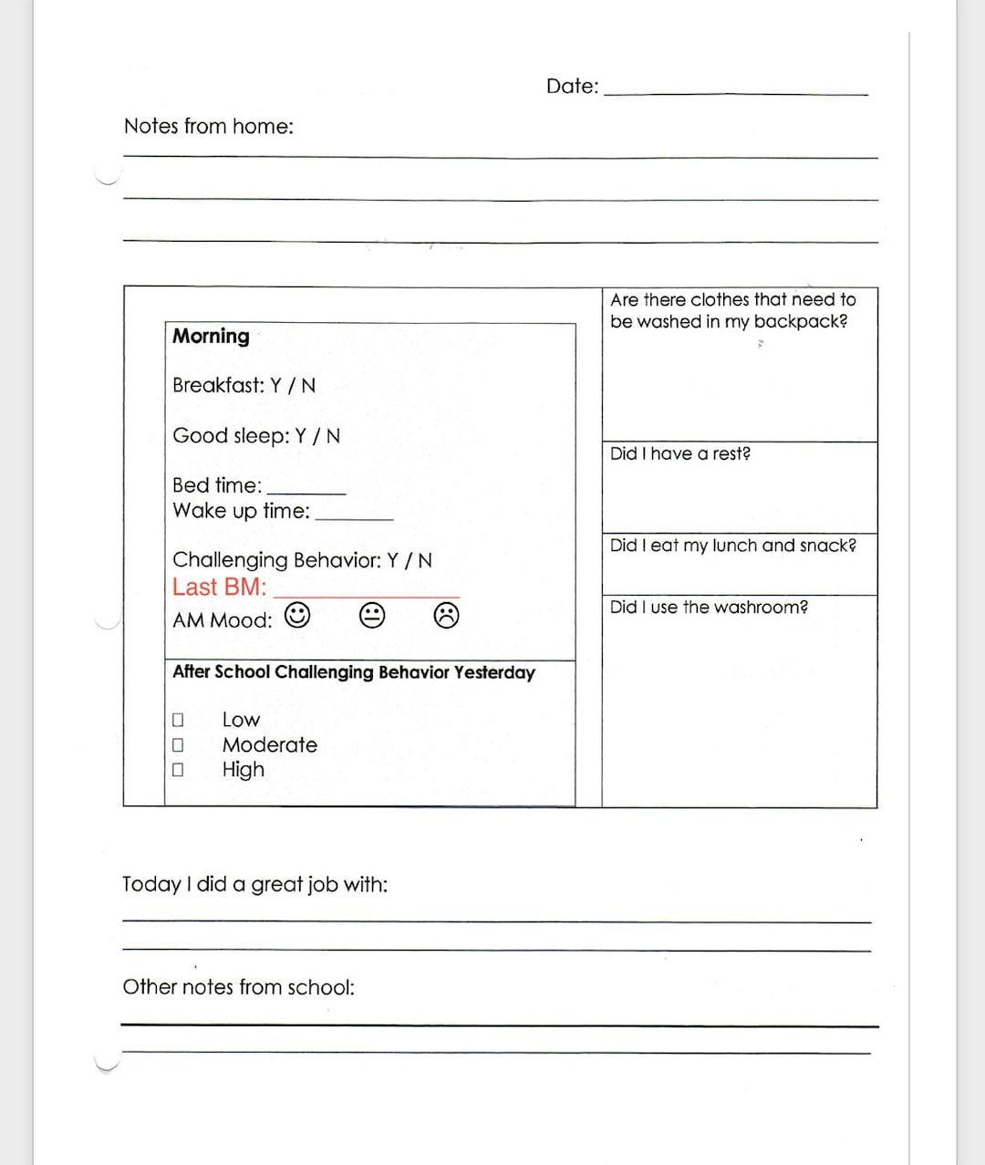 Daily Communication Log Special Education, IEP Parent Communication - Etsy