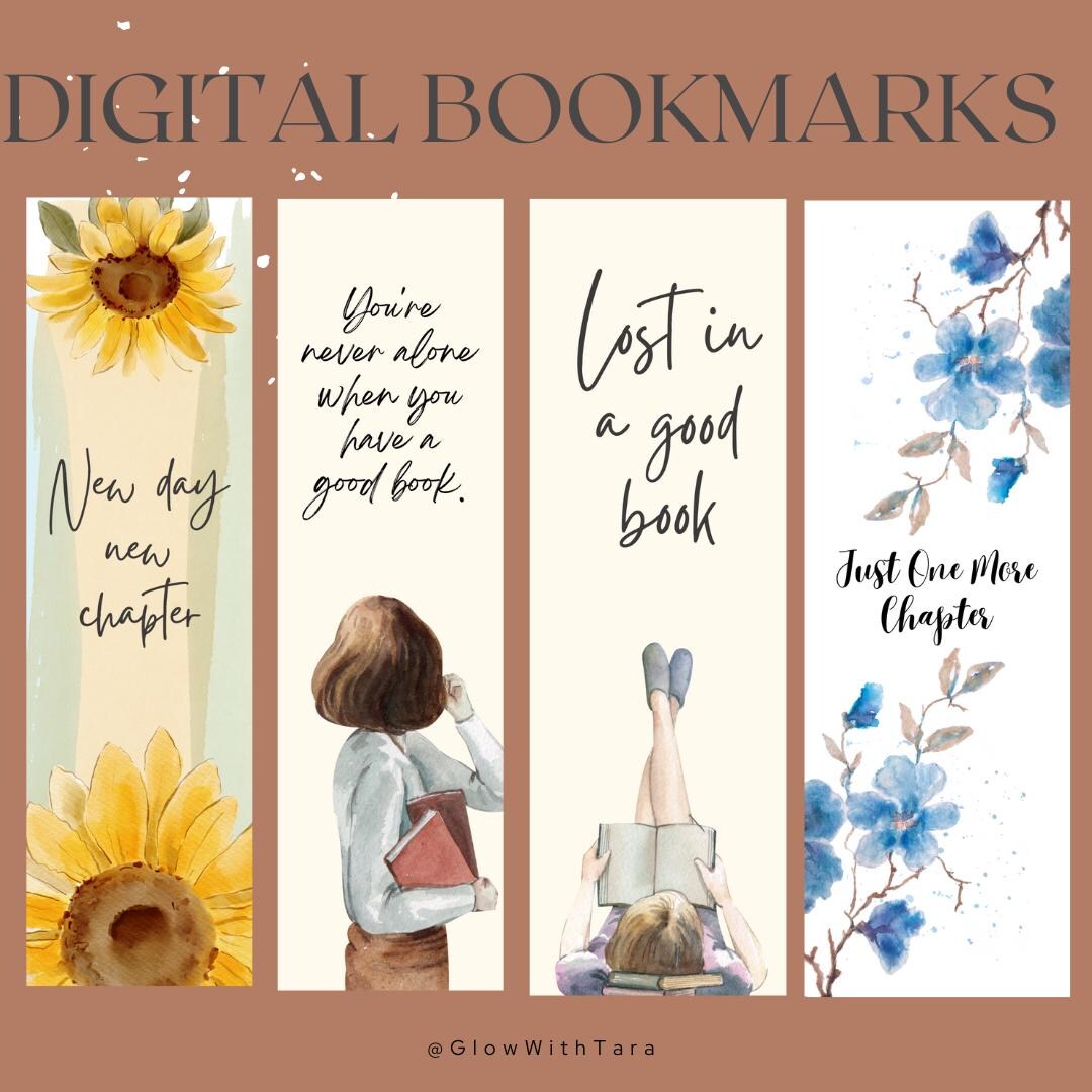 Printable Bookmarks, Aesthetic, Book Quotes, Digital Download Bookmark ...