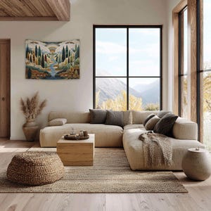 Wintu Native American Accent Wall Tapestry - River-valley Tribal Art ...