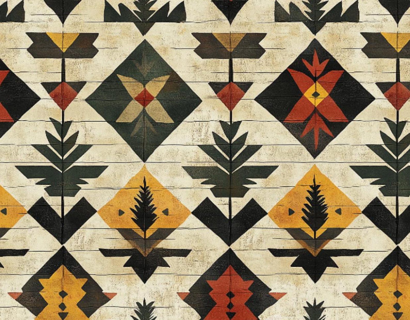 Miwok Tribal Digital Print Seamless Pattern, Tribal Art Pattern for ...