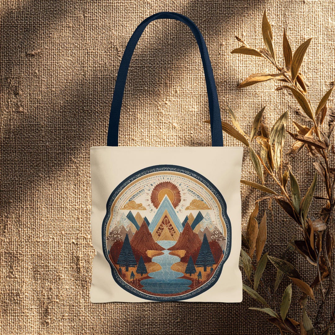 Miwok Native American Tote Bag - Indigenous Tribal Canvas | California ...