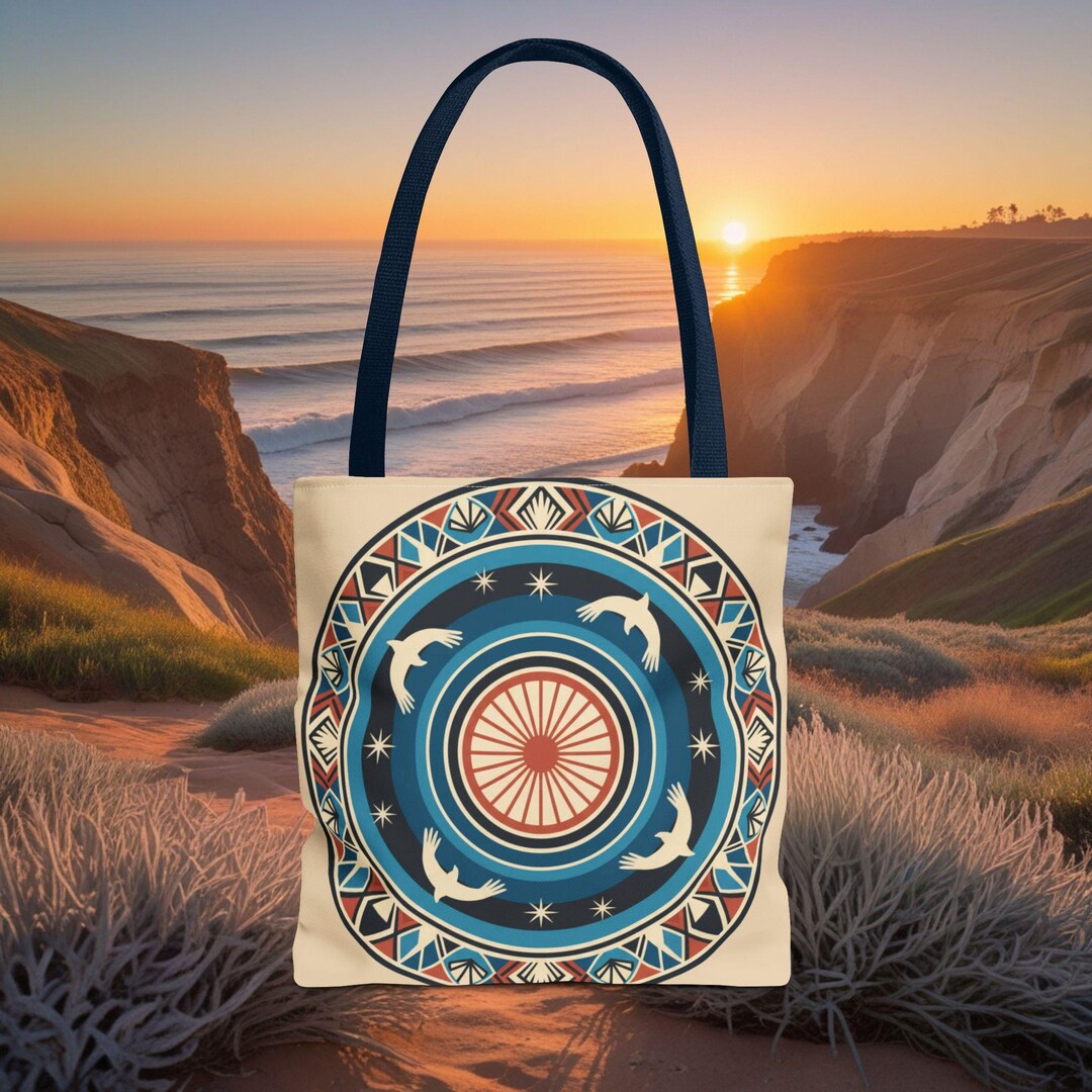 Chumash Tribal Tote Bag - Coastal Native American Inspired Accessory ...