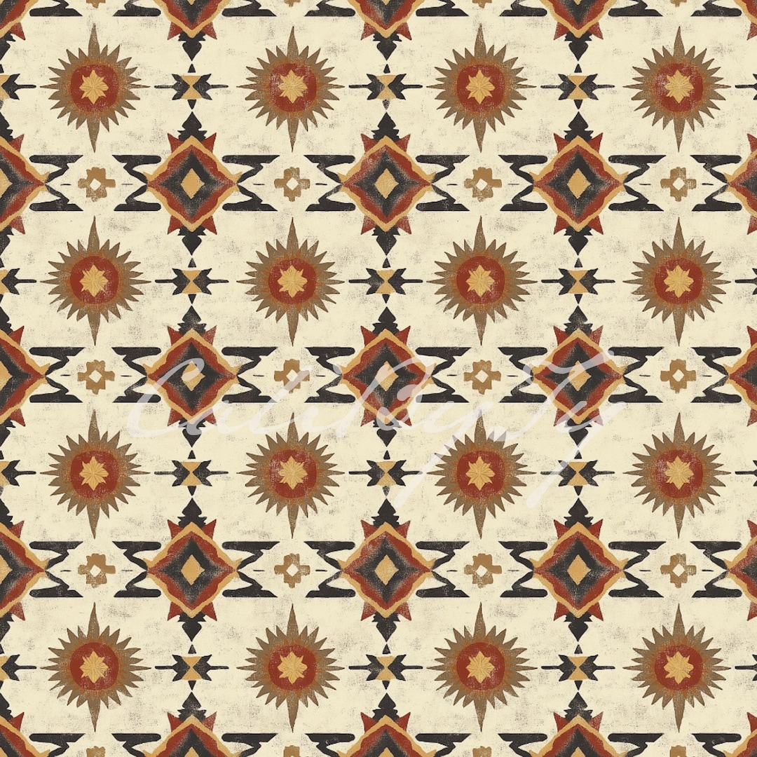 Chumash Tribal Digital Print Seamless Pattern, Repeatable Art Pattern for Download, Tribal ...