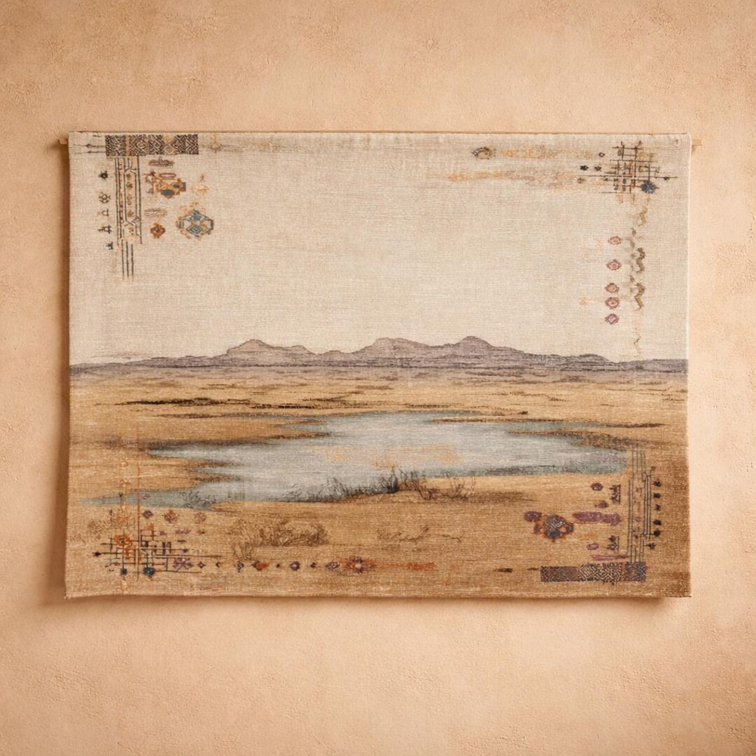 Southwest Desert Woven Tapestry Wall Hanging - Boho Tribal Art High ...