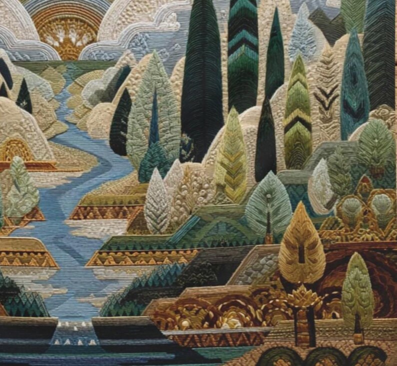 Wintu Native American Tapestry - River-valley Tribal Wall Art ...