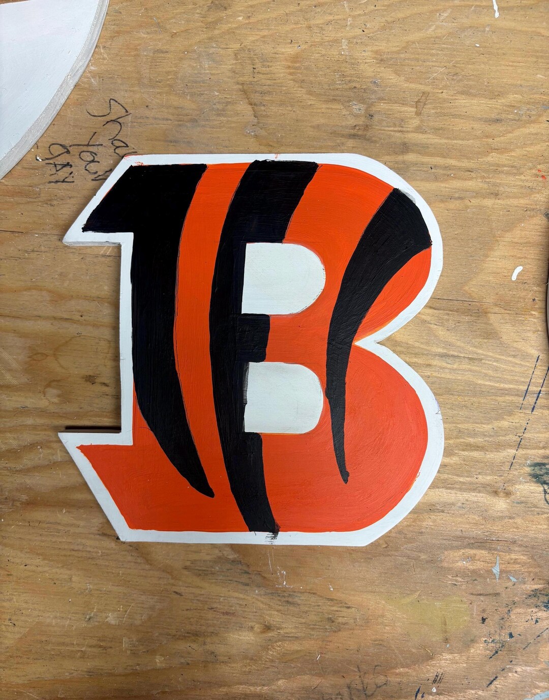 Wooden Logos Bengals Any Team Wooden Desk Art Shelf Art Wall Art Sign ...