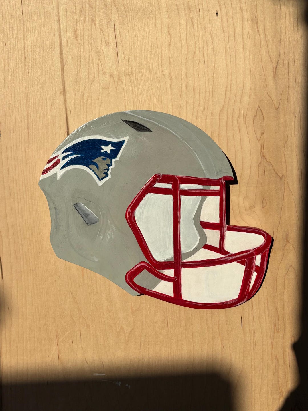 Wooden Patriots - Football Helmet - Football Helmet Cutout- Wood Helmet ...