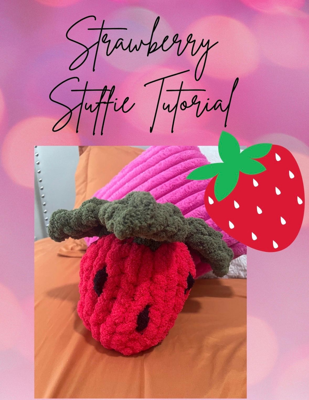 Strawberry Chunky Knit Pattern / Tutorial - Etsy