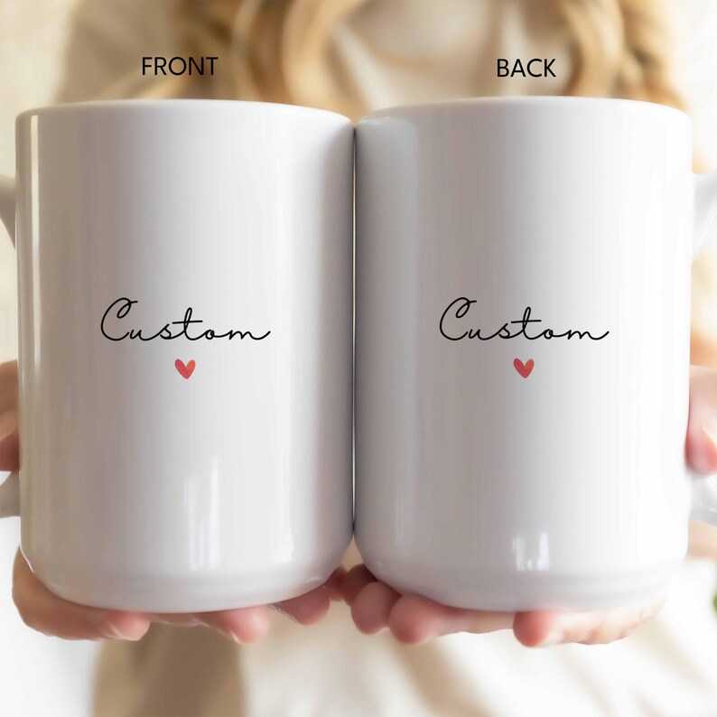 Custom Text Coffee Mug Gift Personalized Text Mug With Your Words ...
