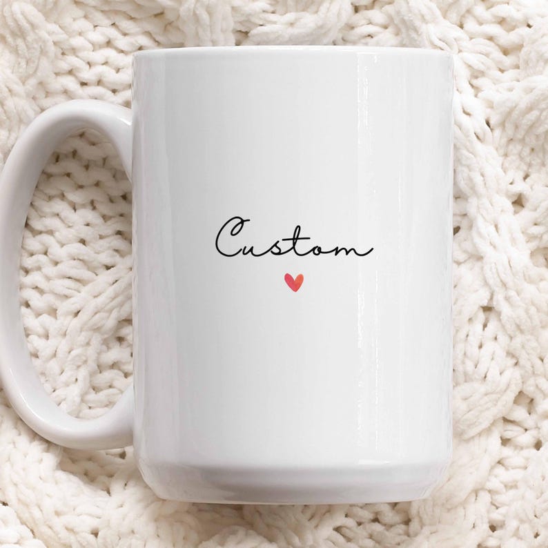 Custom Text Coffee Mug Gift Personalized Text Mug With Your Words ...