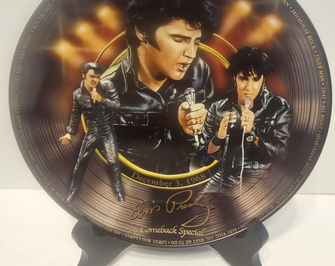 Elvis Presley Memorabilia Plates "68 Comeback Special W/ Coa - Etsy