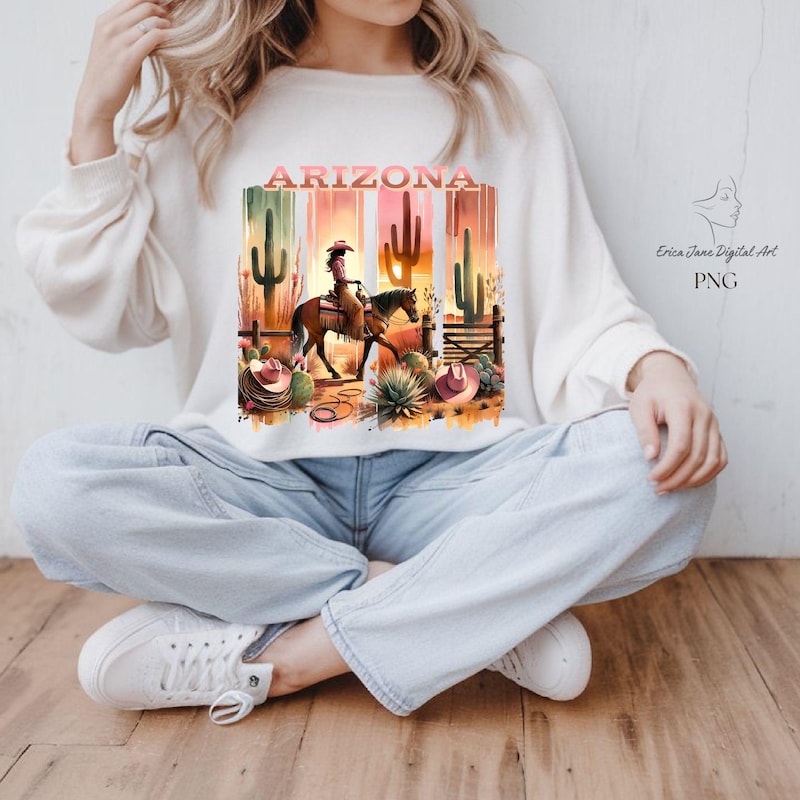 Arizona Cowgirl Print - Etsy