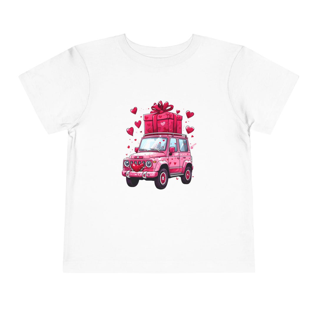 Toddler Valentine's Day Jeep Tee, Kids Love Car Tshirt, Boys Girls ...