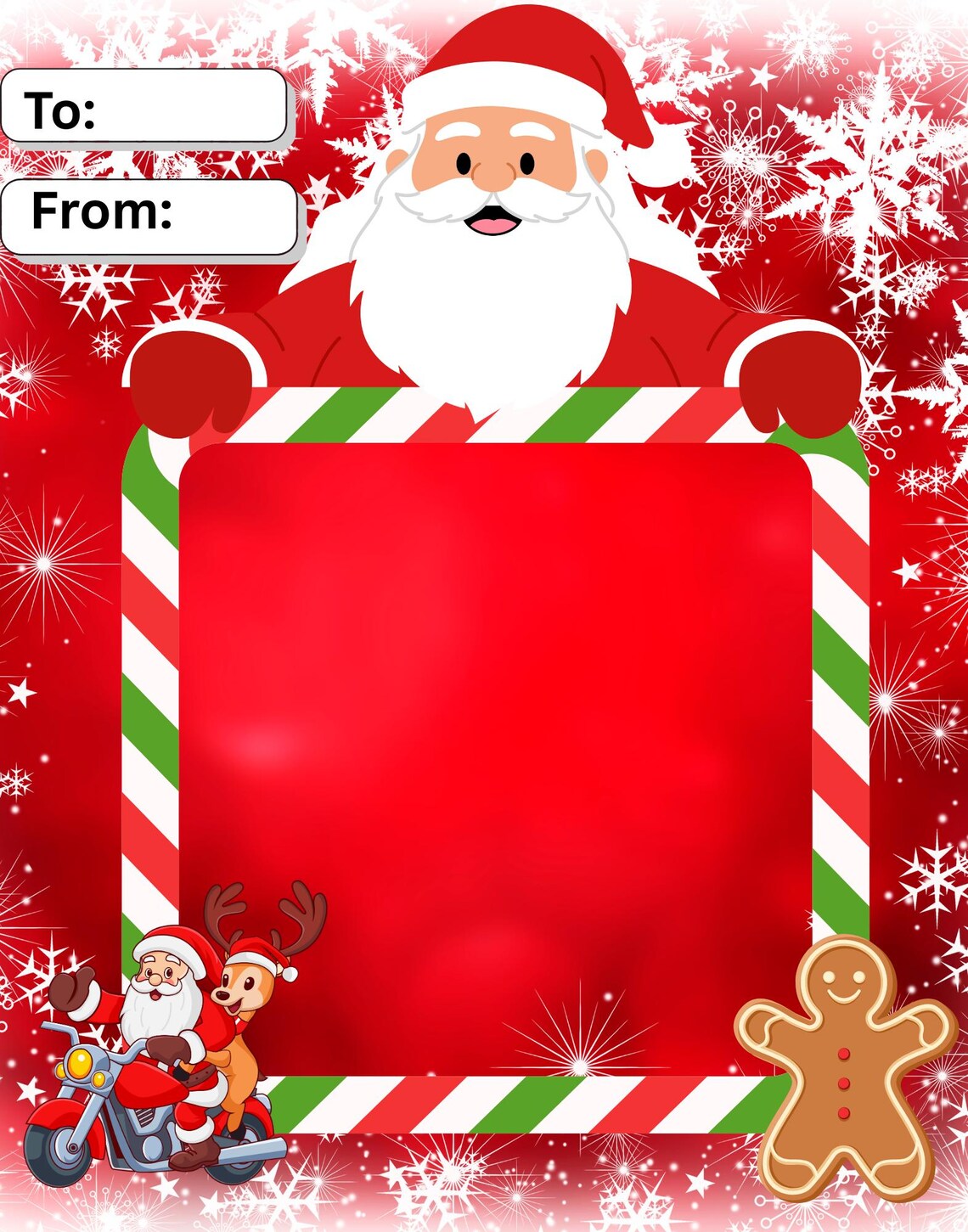 10 Jumbo Christmas Card 11x14 Template . Greeting Cards for Family and ...