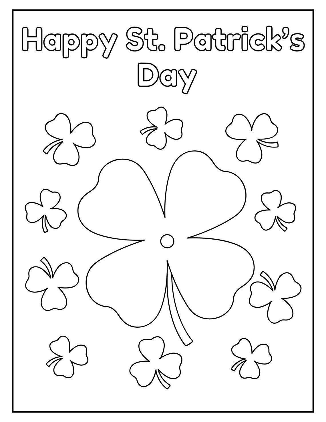 St.patrick's Day Coloring Pages for Preschoolers, Toddlers, Easy ...