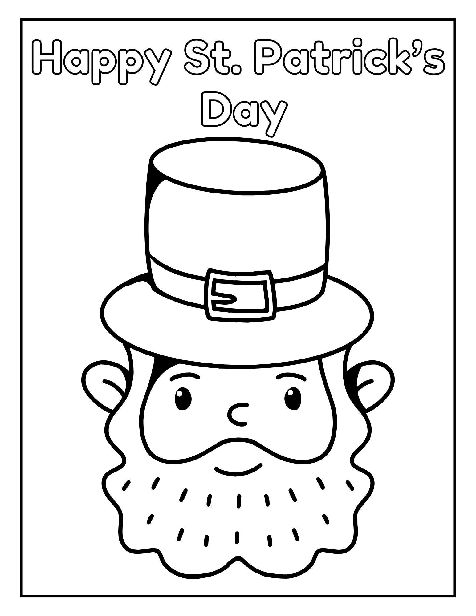 St.patrick's Day Coloring Pages for Preschoolers, Toddlers, Easy ...