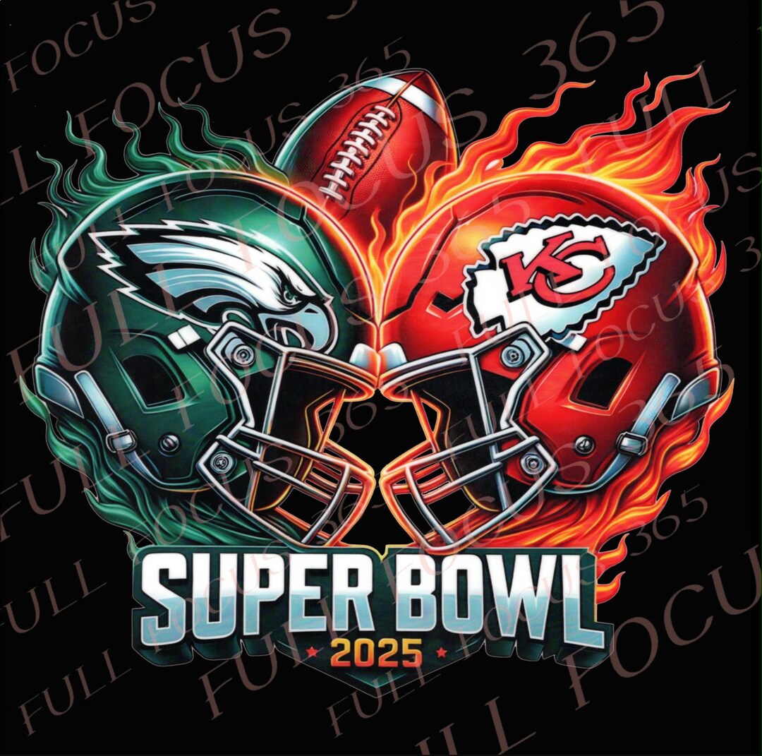 Super Bowl 2025 Eagles Vs. Chiefs Helmet Clash Digital Design PNG - Etsy UK