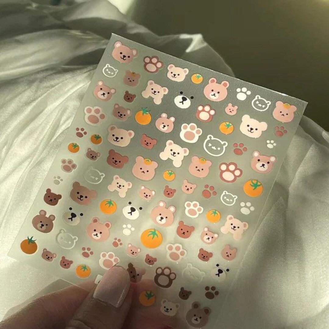 Coffee Brown Bear Diy Digicam Sticker - Etsy