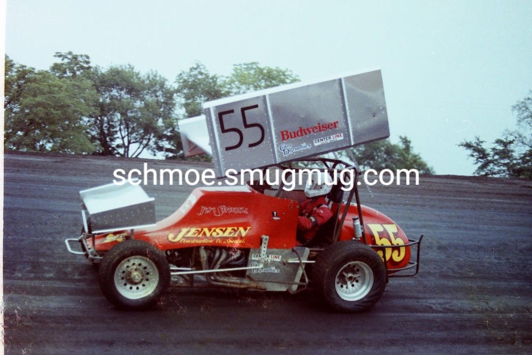 Jeff Swindell 8x10, 1982 - Butler Speedway, WOO Sprint Cars; #881-13 - Etsy
